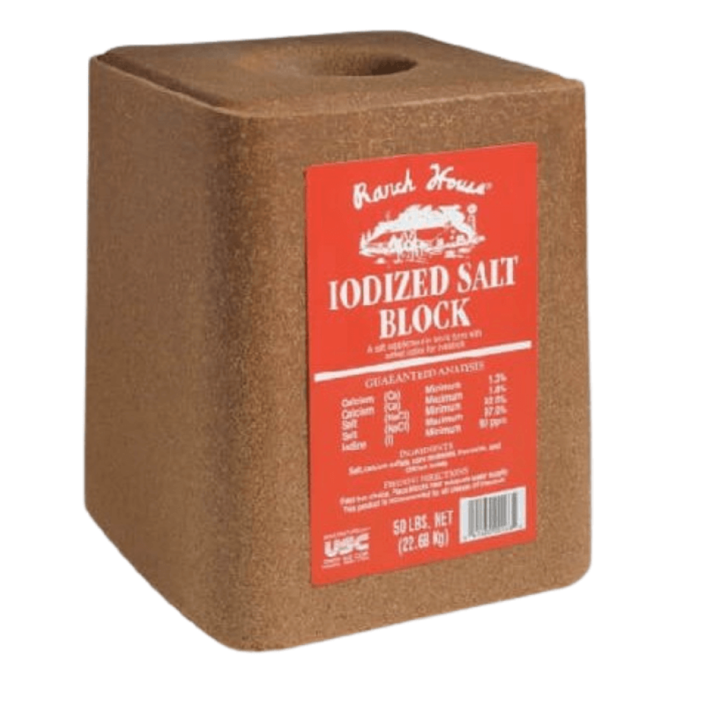 Ranch House Iodized Salt Block (50 lb) - High Plains Cattle Supply