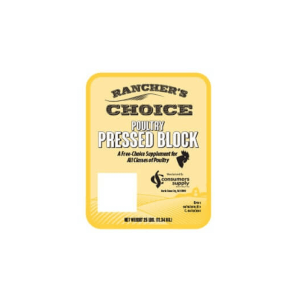 Rancher's Choice Poultry Peck (25 lb Block) - High Plains Cattle Supply