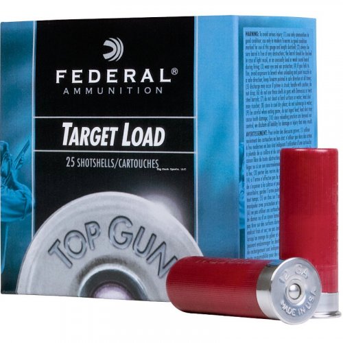 Federal Top Gun Target Shotshell 12 Ga. 2-3/4" 8 Shot - 25 Rounds ...
